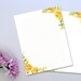 Yellow Rose Printable Stationery, Floral Writing Paper, Decorative ...