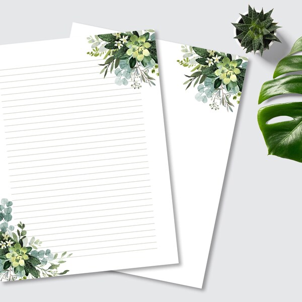 Decorative Lined Writing Paper - Etsy