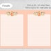 Rose Printable Notepaper Set, 4 Designs, A5 / Half Letter, Lined ...