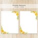 Yellow Rose Printable Stationery, Floral Writing Paper, Decorative ...