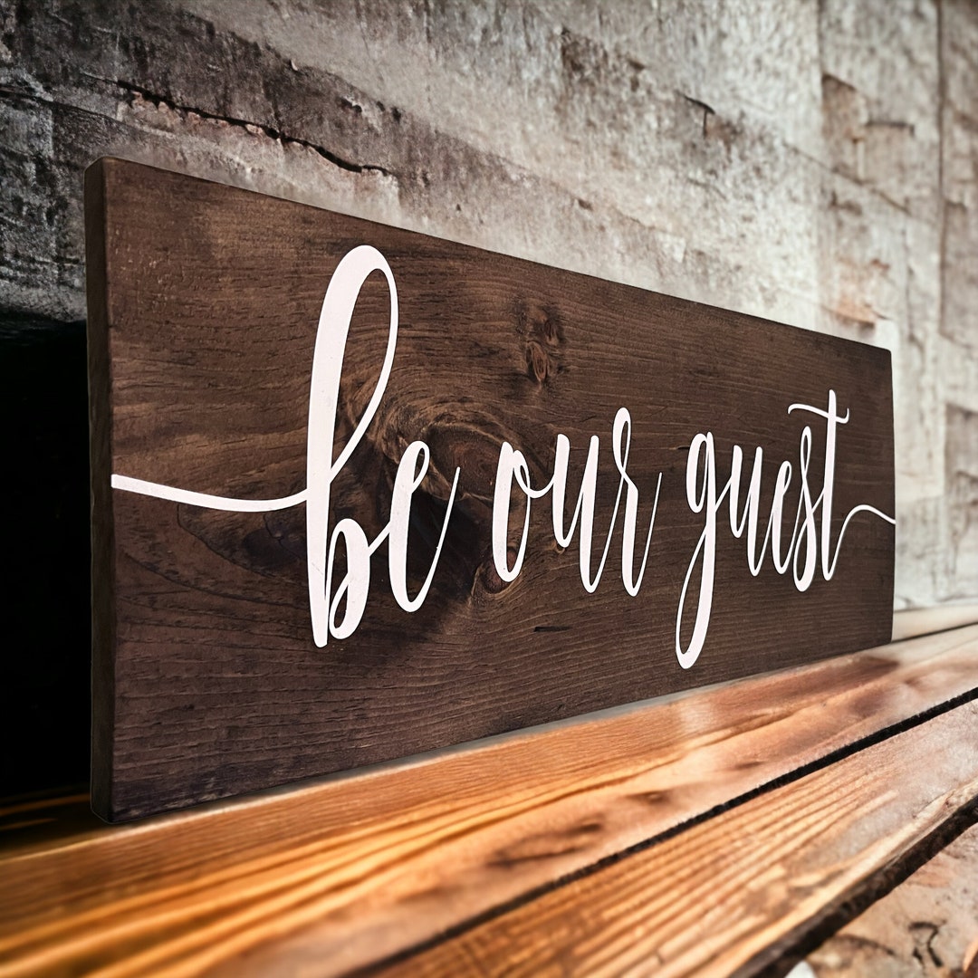 Be Our Guest Wood Guest Room Sign, Farmhouse Guest Bedroom Decor ...