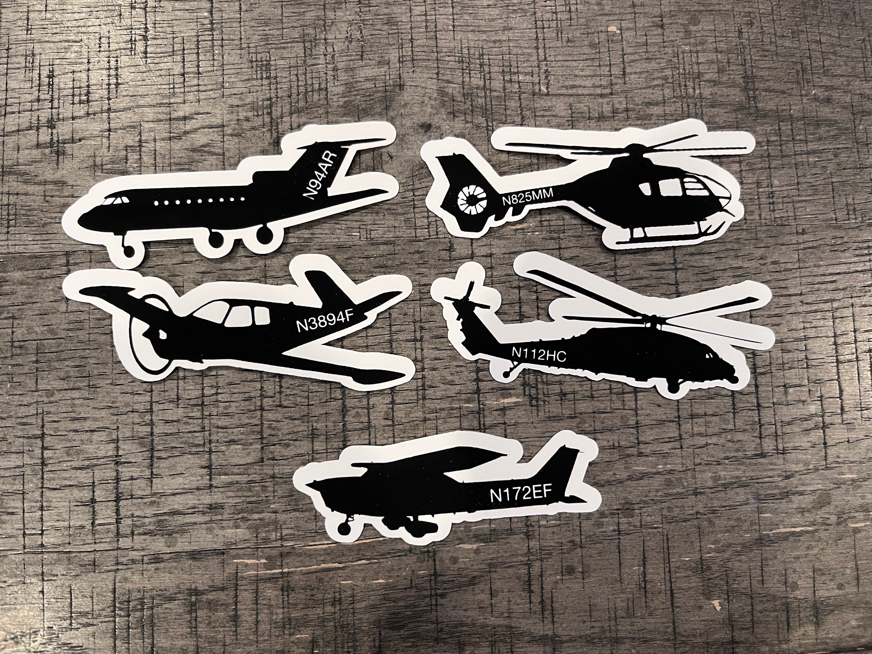 Custom Aircraft Tail Number Stickers, Helicopter Airplane Decal, Pilot ...