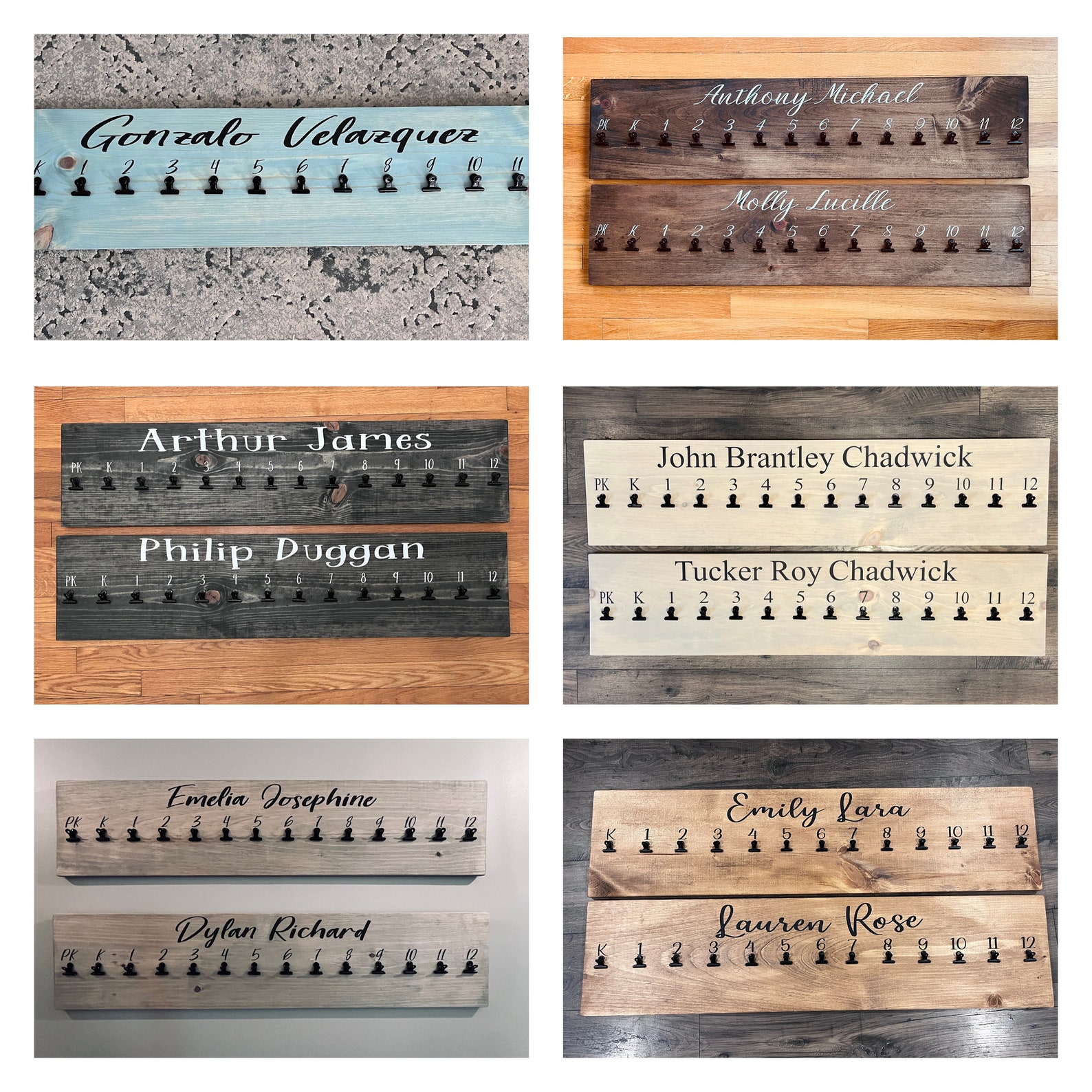 Personalized School Photo Display Board – K-12 Wooden Picture Collage ...