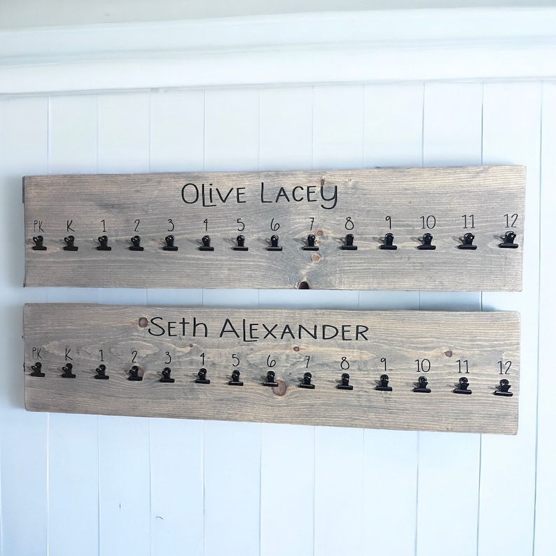 Personalized School Photo Display Board – K-12 Wooden Picture Collage ...