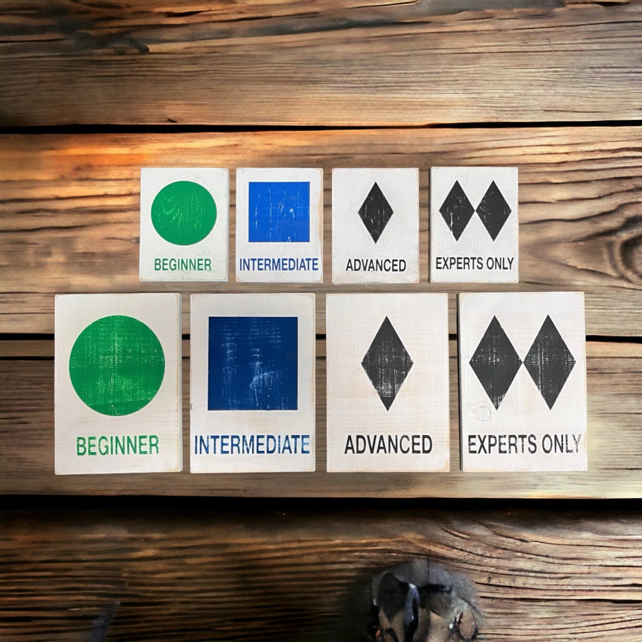 Ski Trail Difficulty Signs, Mountain Trail Markers, Ski Lovers Gifts ...