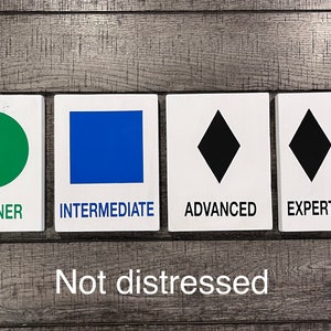 Ski Trail Difficulty Signs, Mountain Trail Markers, Ski Lovers Gifts ...
