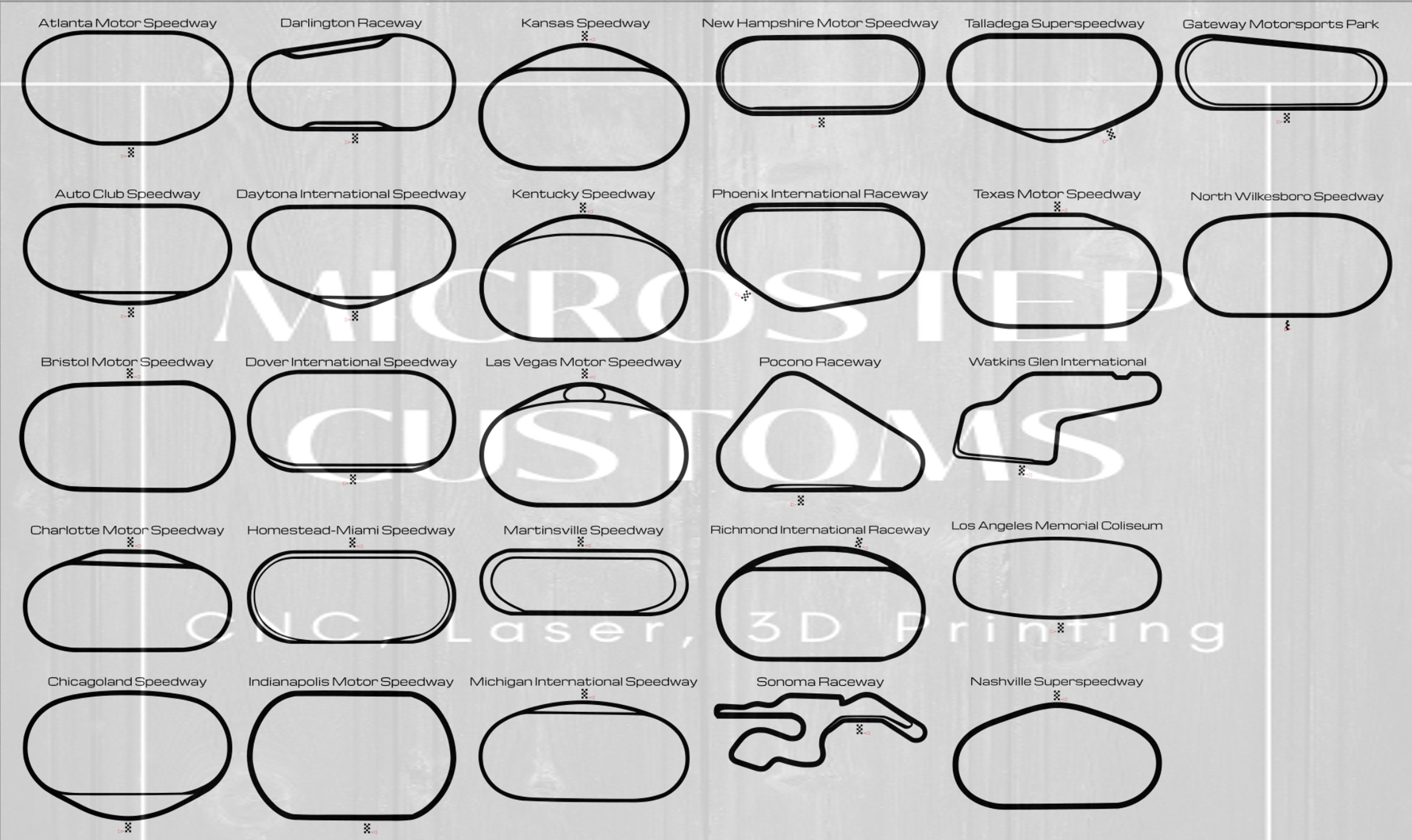 NASCAR SVG Digital Download Files / NASCAR Track Graphics / - Etsy