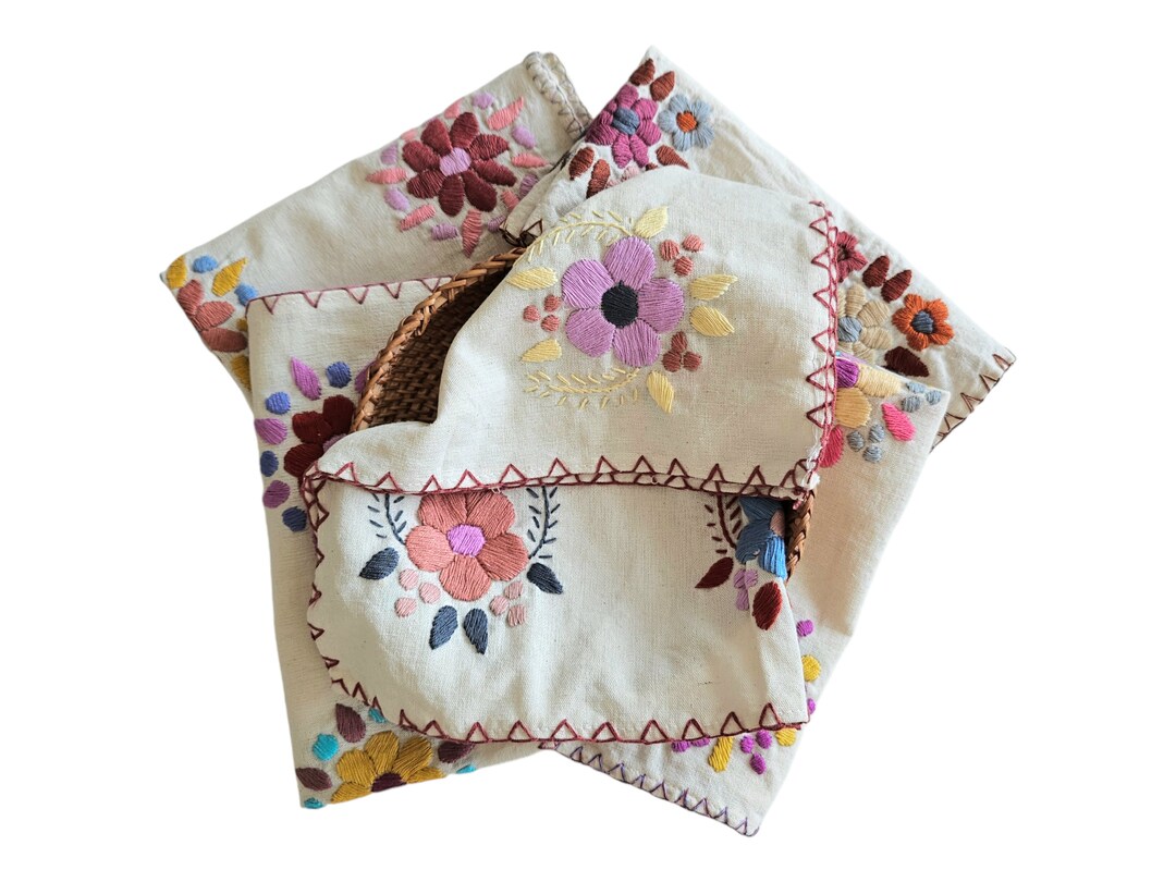 Tortilla Cloth Tortilla Napin Mexican Embroidered Tortilla Cloth Hand ...