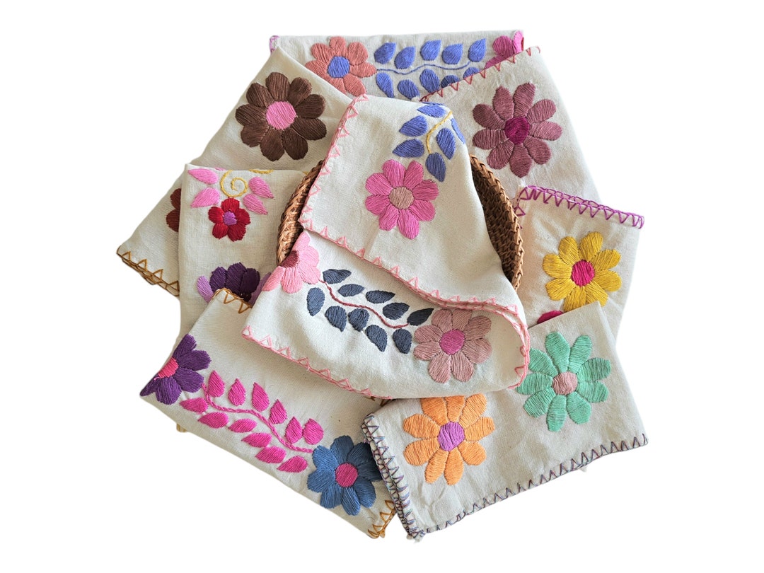 Tortilla Cloth Tortilla Napin Mexican Embroidered Tortilla Cloth Hand ...