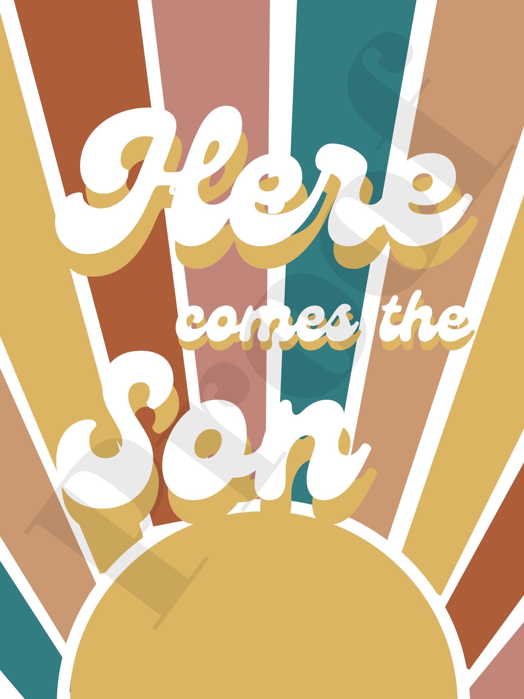 18x24 Here Comes the Son Sign Deep Colors Digital Download - Etsy