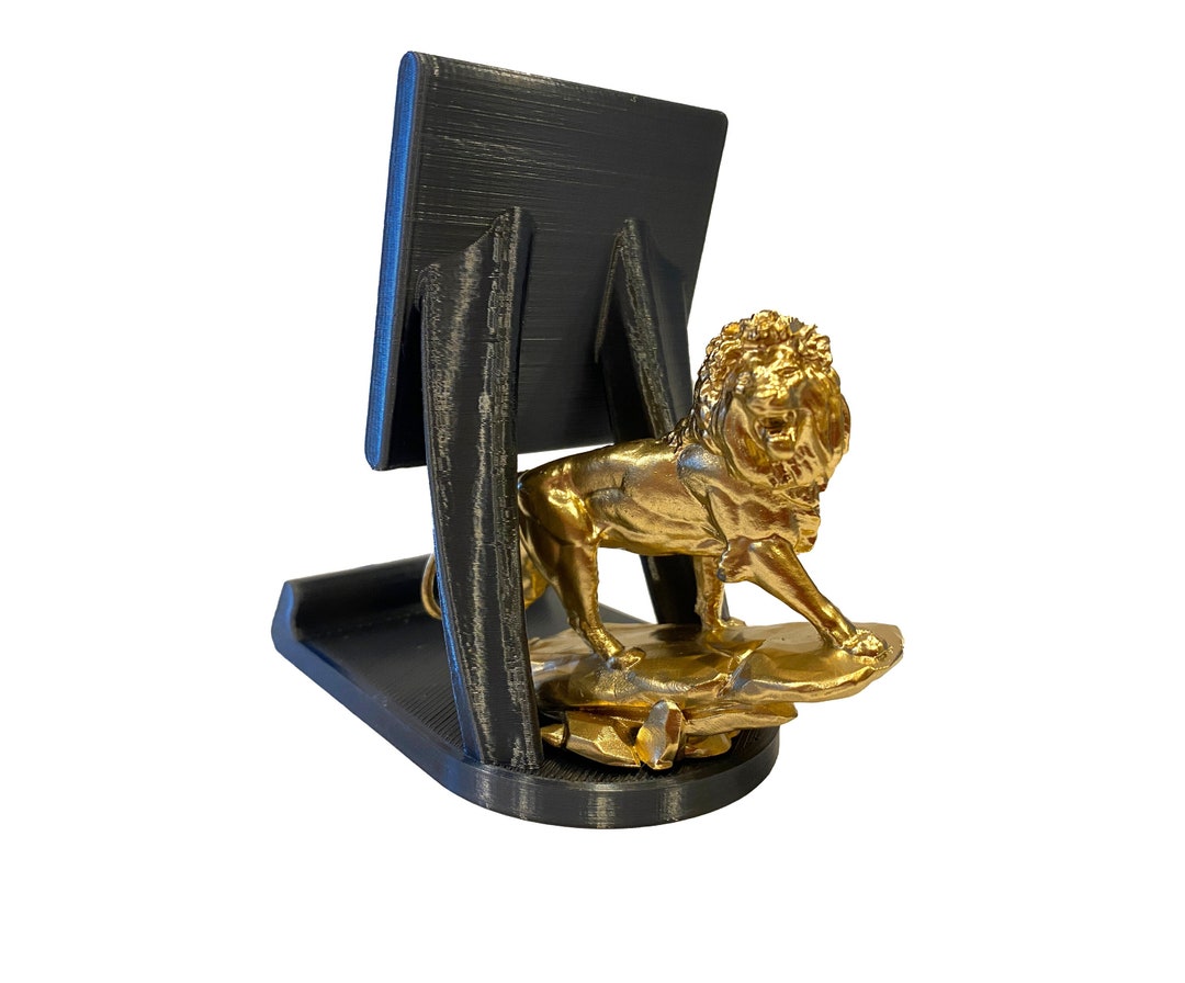 Lion Stand - Cell Phone/tablet Stand or Holder, Satin Finish, Desk ...