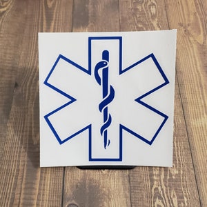 Star of Life Outline Decal Blue - Etsy