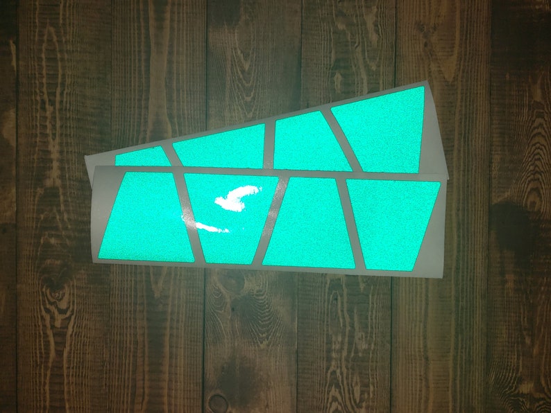 Reflective Fire Helmet Tetrahedrons/trapezoids | Set of 8 | Green - Etsy