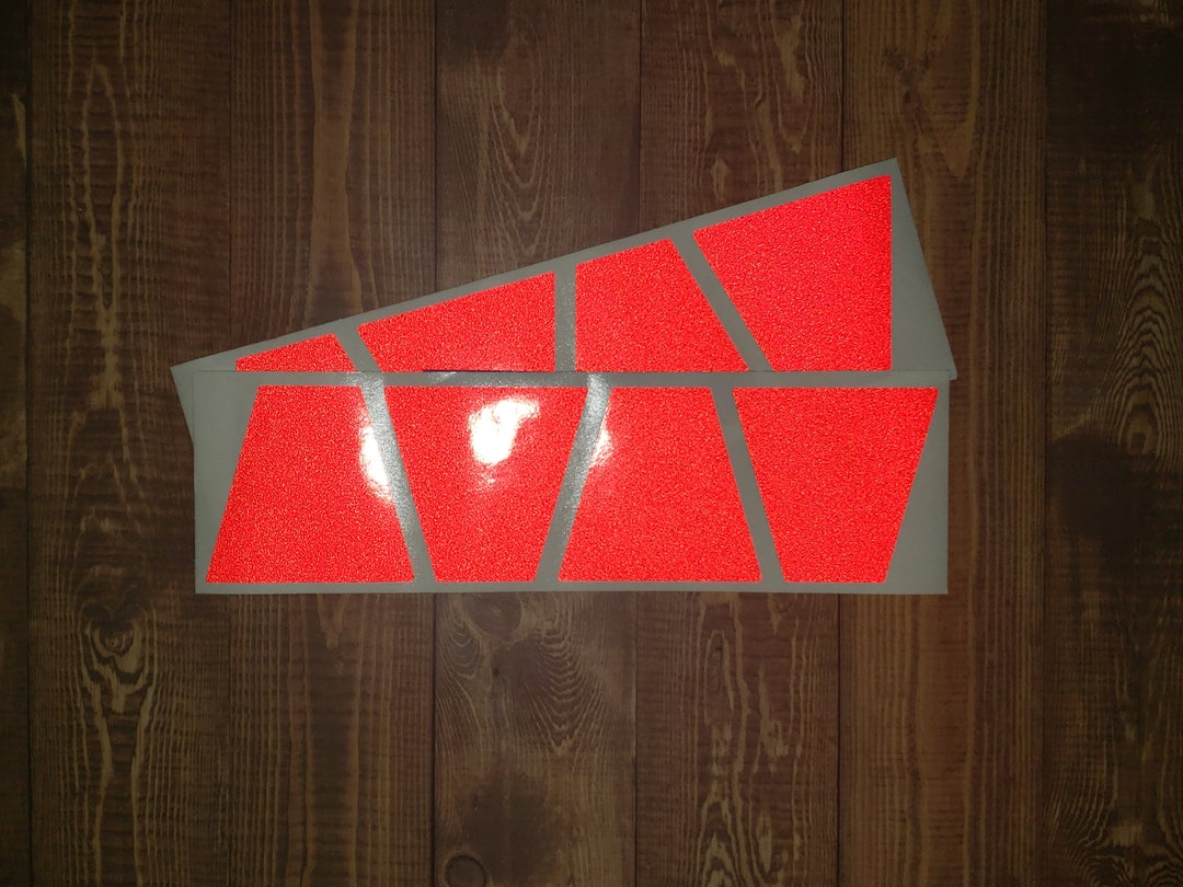 Reflective Fire Helmet Tetrahedrons/trapezoids | Set of 8 | Red - Etsy