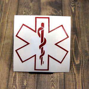 Reflective Star of Life Outline Decals Red - Etsy