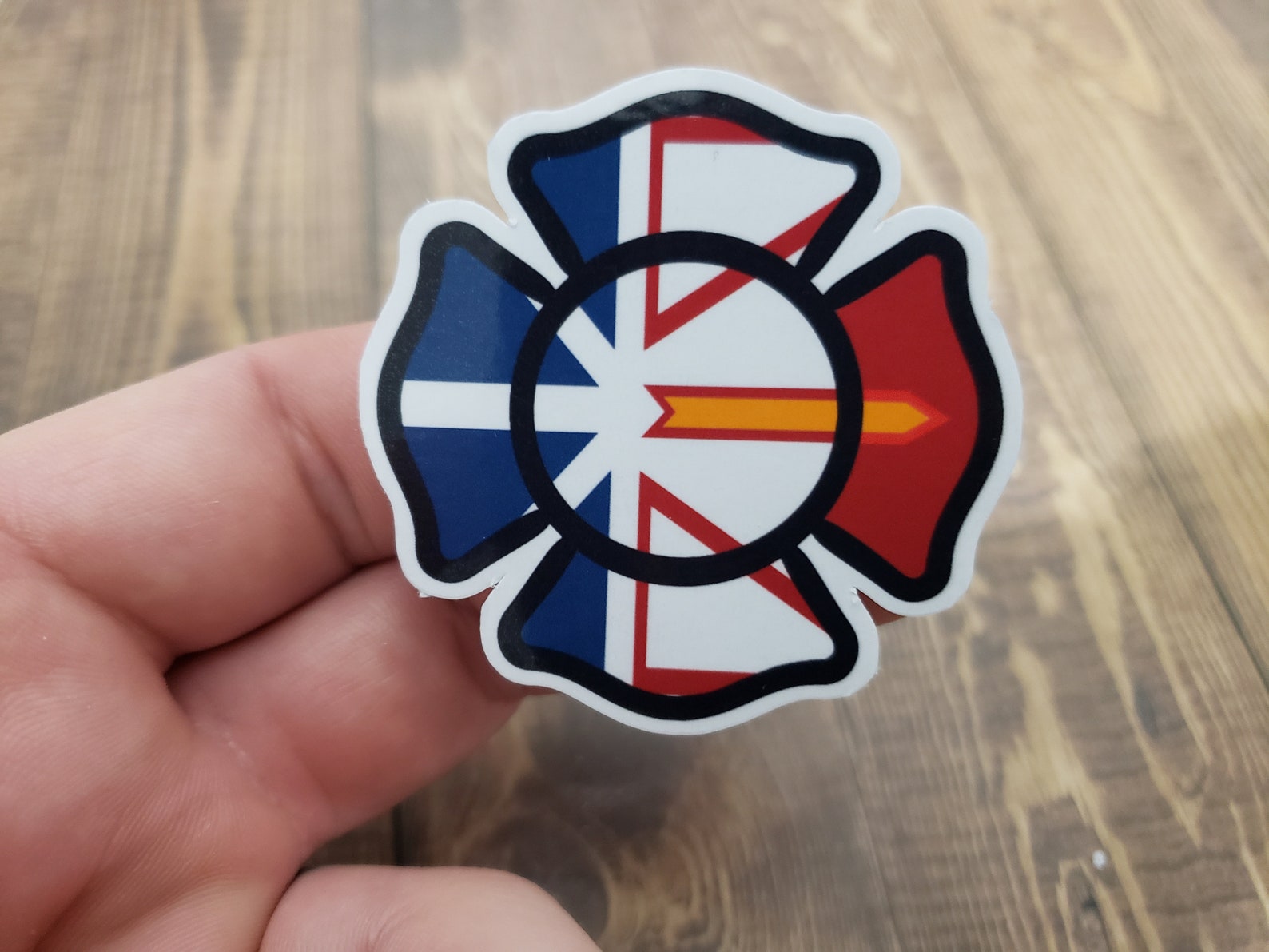 Newfoundland & Labrador Flag Maltese Cross Sticker - Etsy