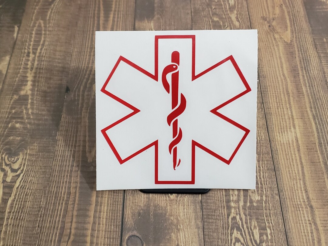 Star of Life Outline Decals | Red - Etsy