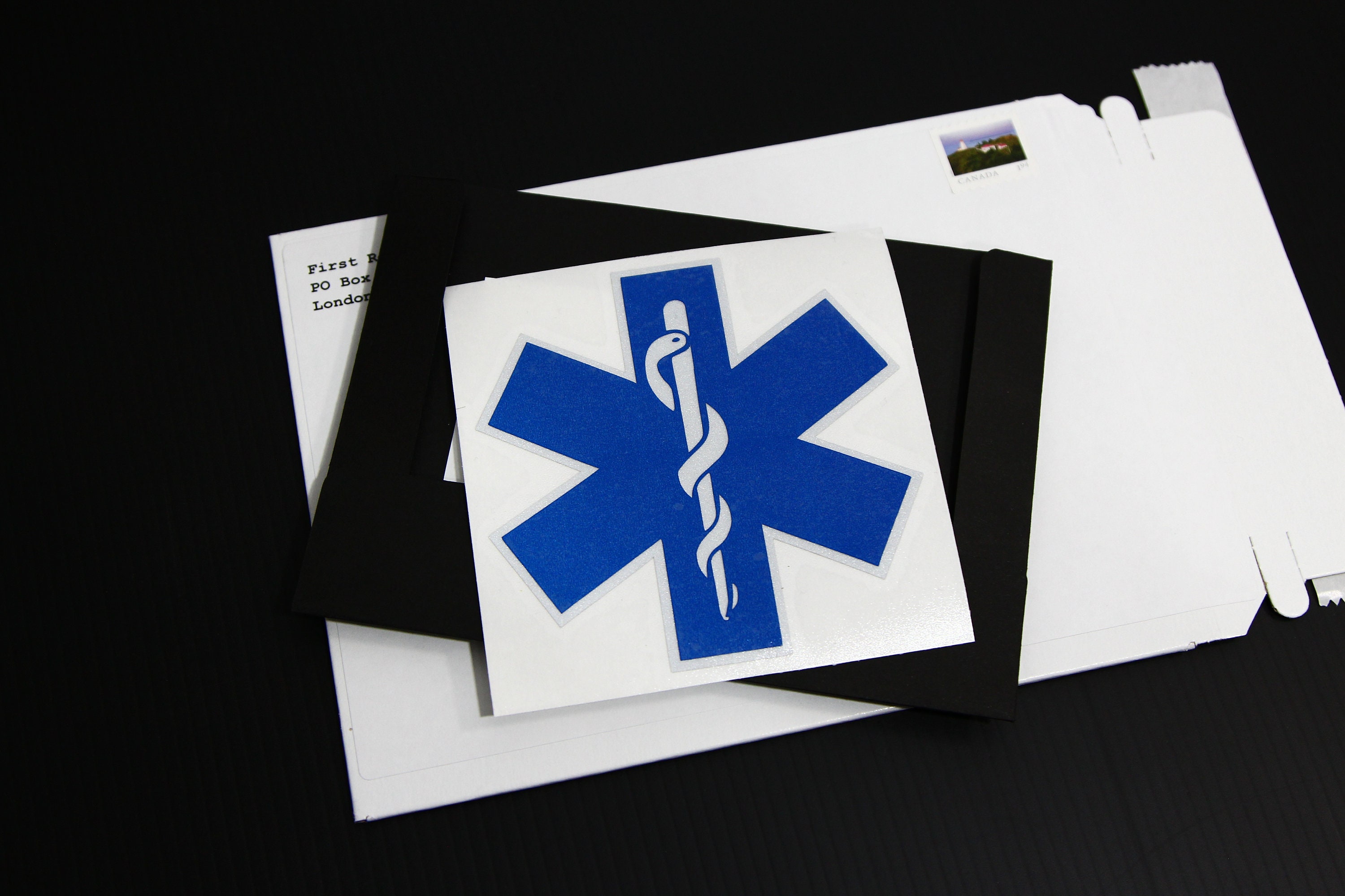 Reflective Star of Life Decals | Blue on White - Etsy