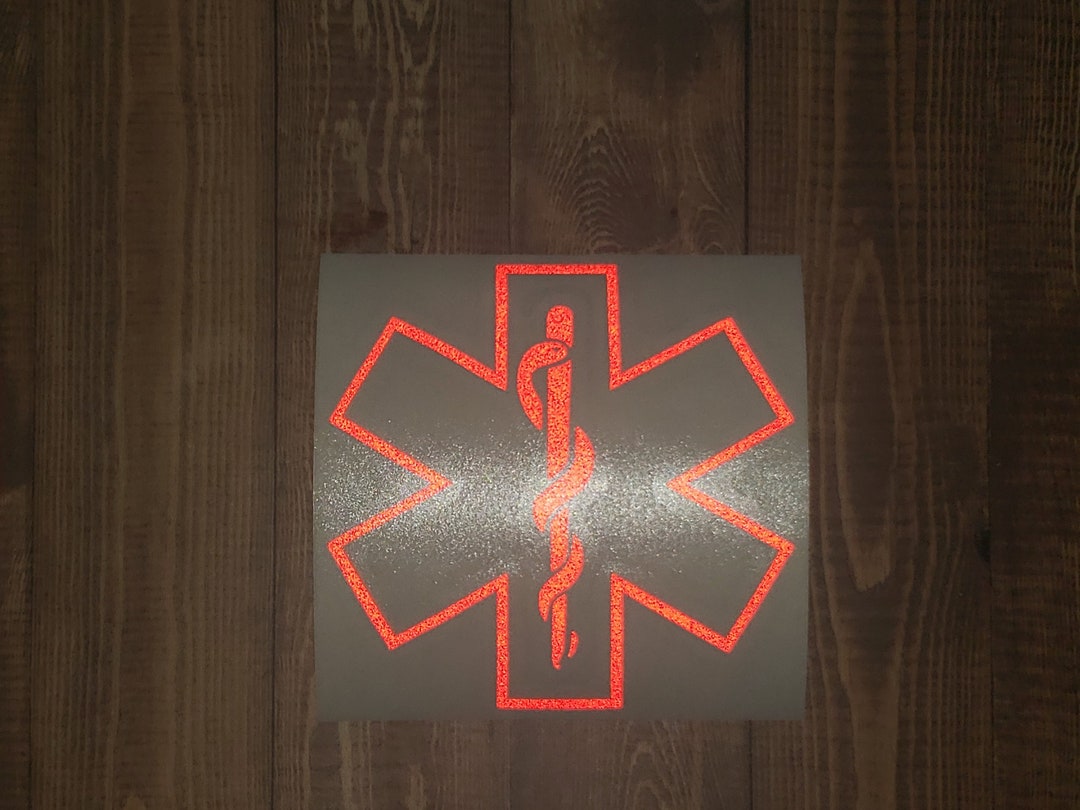 Reflective Star of Life Outline Decals | Red - Etsy