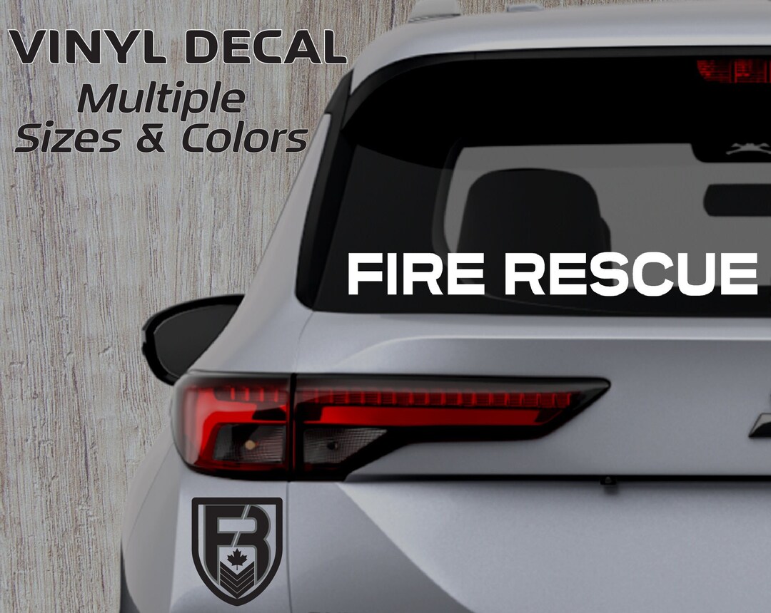 FIRE RESCUE Vinyl Decal Multiple Sizes & Colors - Etsy