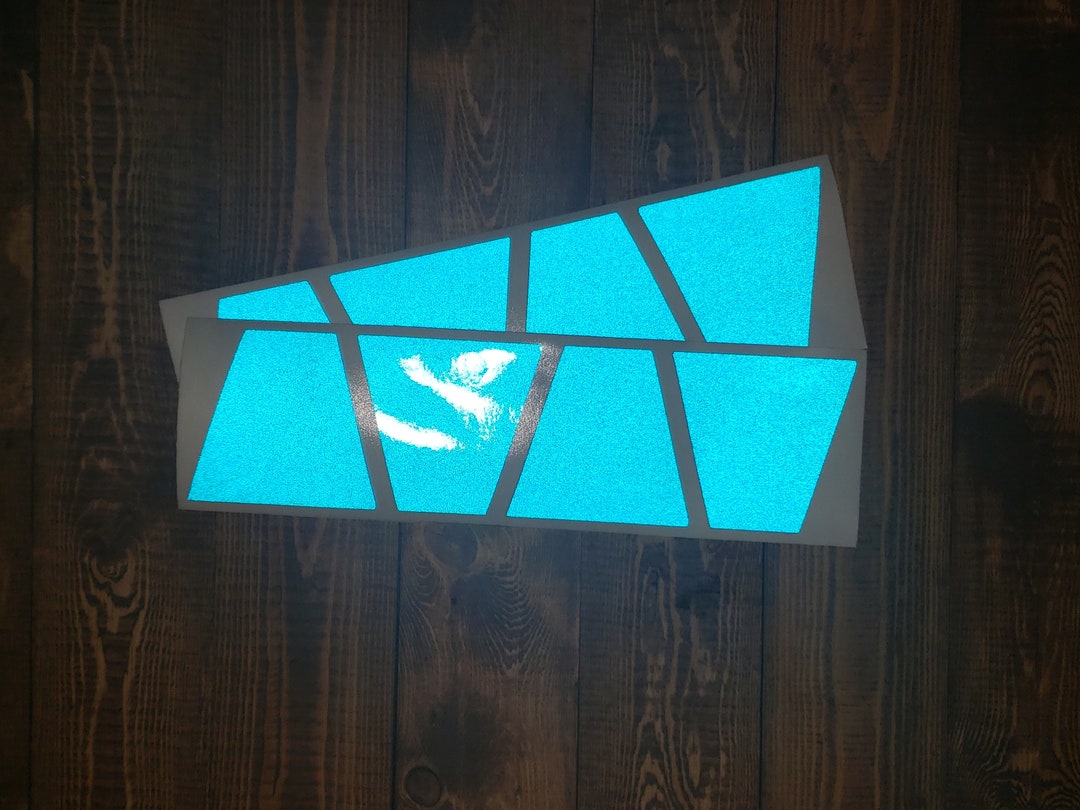 Reflective Fire Helmet Tetrahedrons/trapezoids | Set of 8 | Blue - Etsy