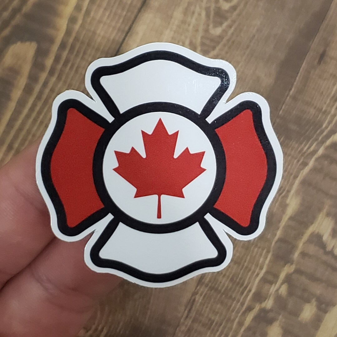 Canadian Flag Maltese Cross Sticker - Etsy Canada