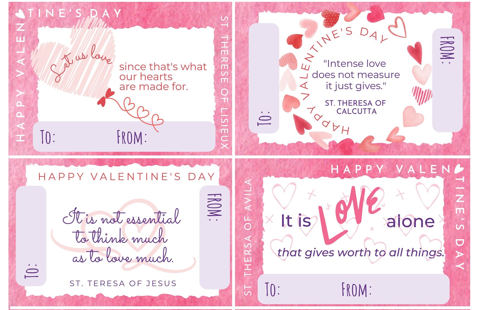 Printable Valentine's Day Cards : Children, Friendship, Love, Saint ...