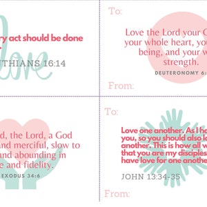 Printable Valentines Cards : Bible Verses, Classroom Exchange, Girls ...