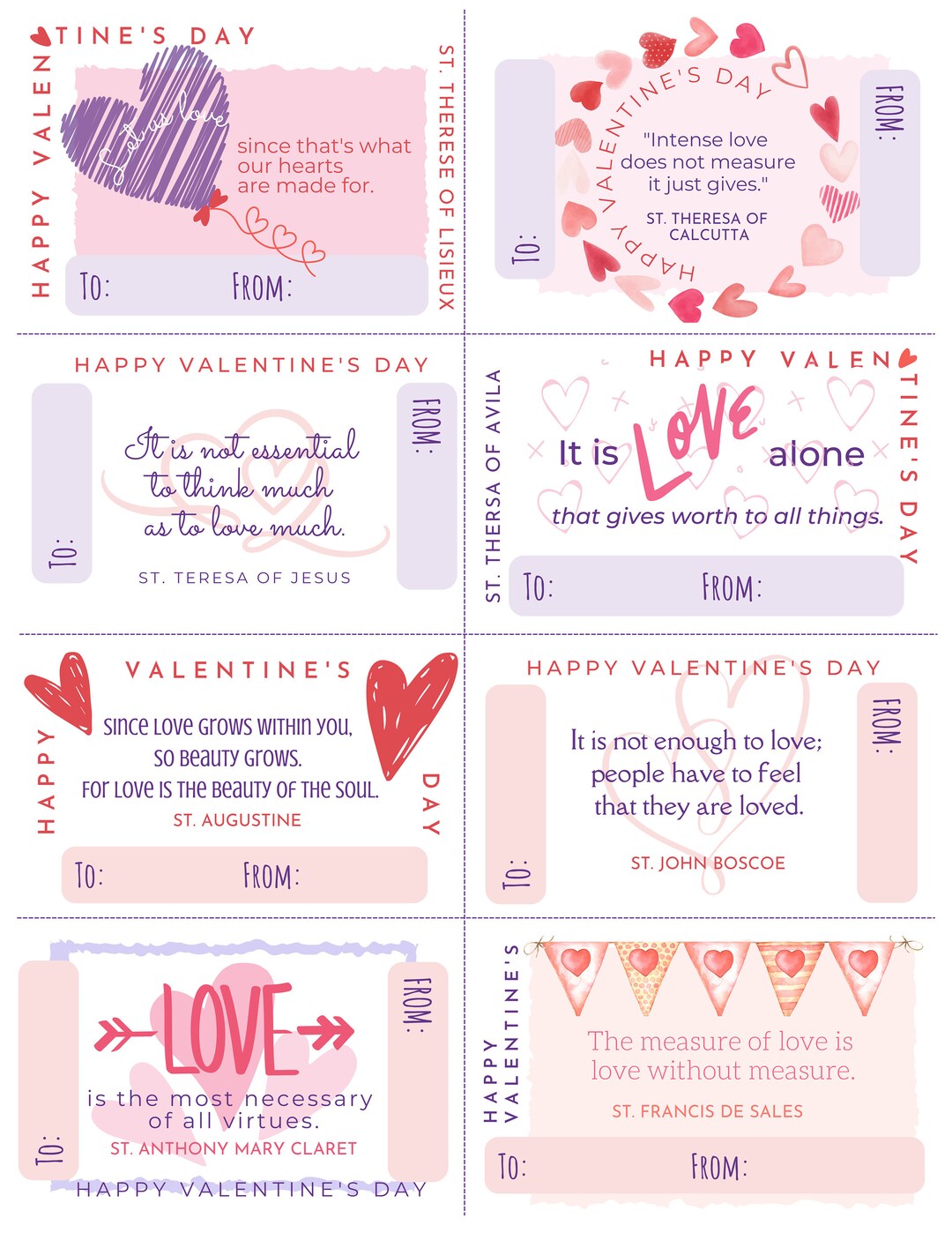 Printable Valentine's Card : Class Exchange, Girls, Boys, Friendship ...