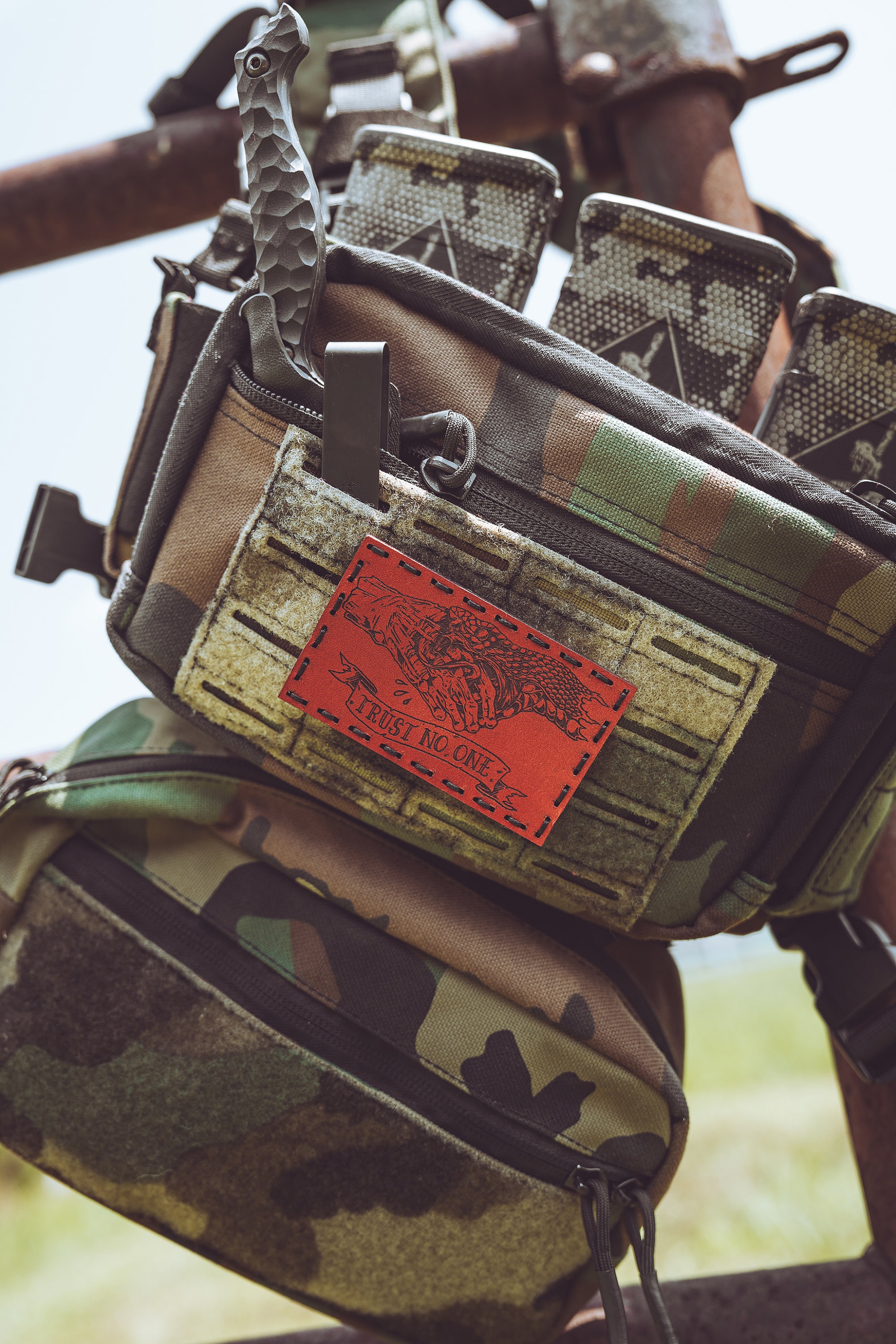 Leather Patch | Trust No One | Morale Patch | Military | Airsoft | Hook ...