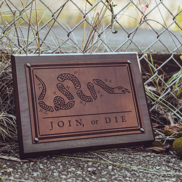 Leather Patch Join or Die Patch Morale Patch Military Airsoft Hook ...