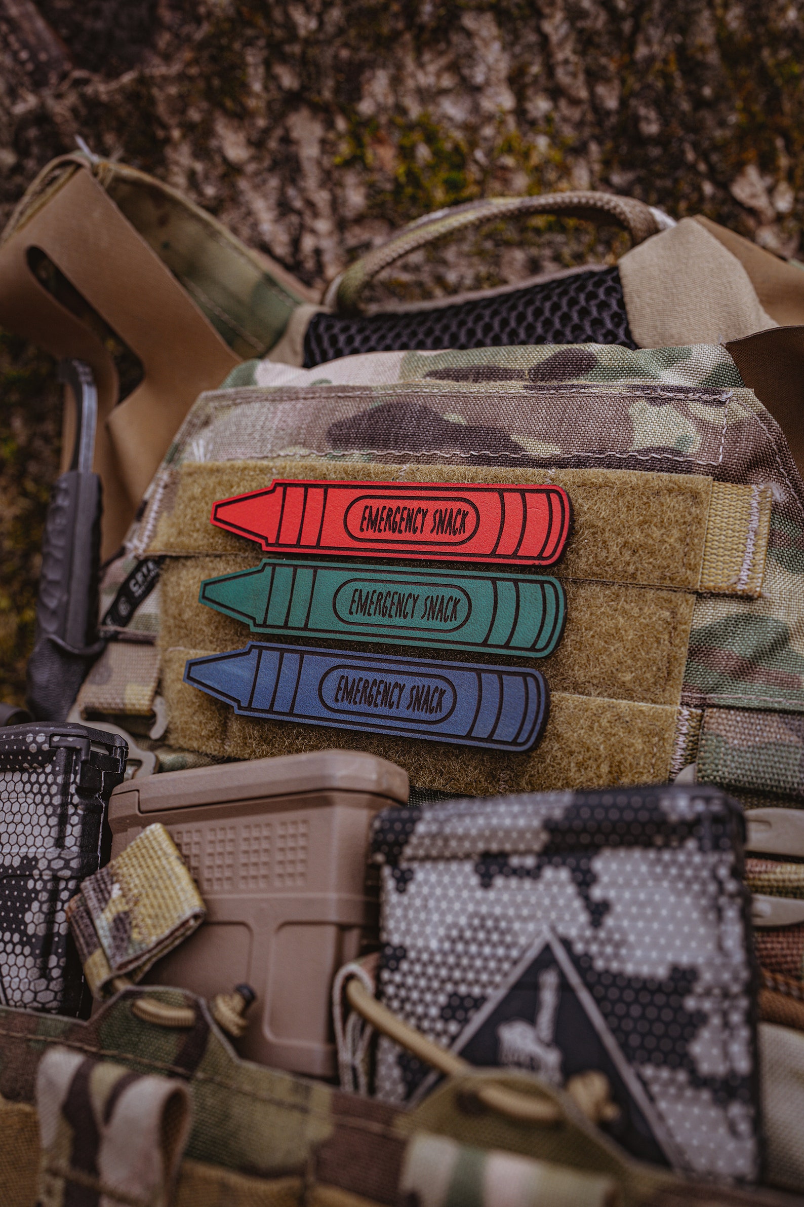 Leather Patch | Emergency Snack | Morale Patch | Military | Crayon ...