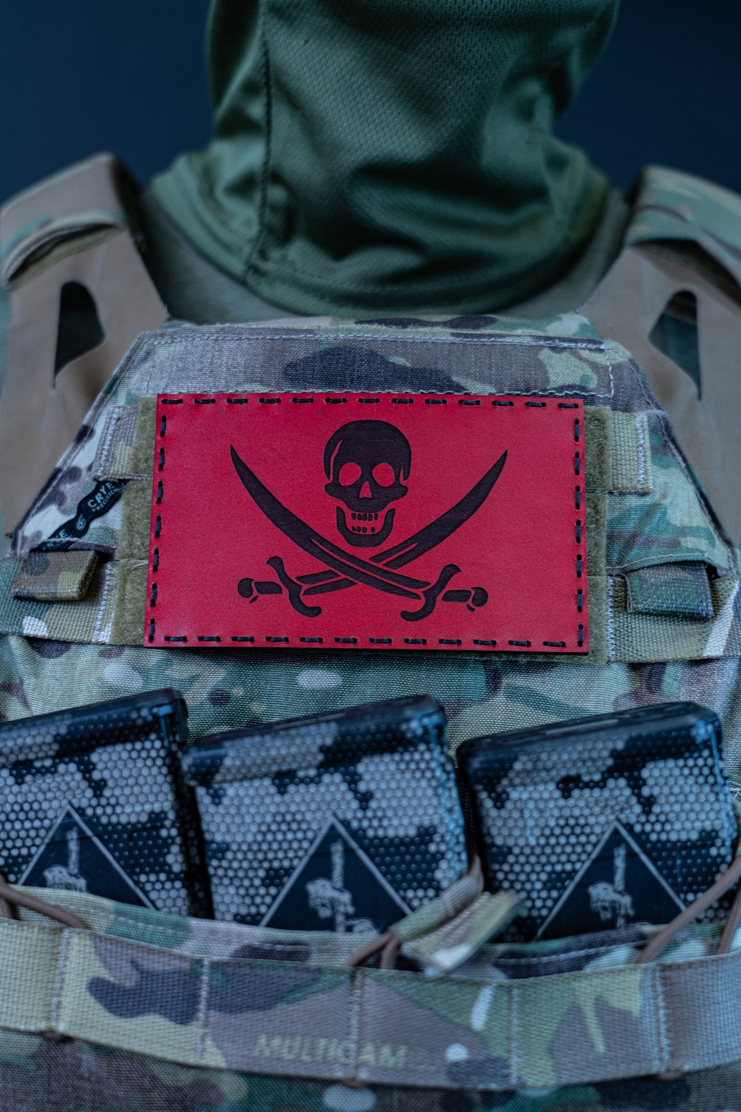 Leather Patch | Calico Jack Patch | Morale Patch | Pirate Patch | Hook Backing | Laser Engraved ...