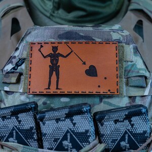 Leather Patch | Blackbeard Flag Patch | Morale Patch | Pirate Patch ...