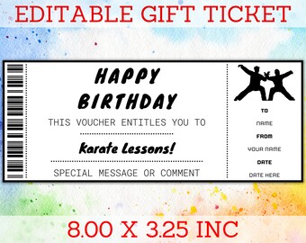 Karate Voucher - Etsy