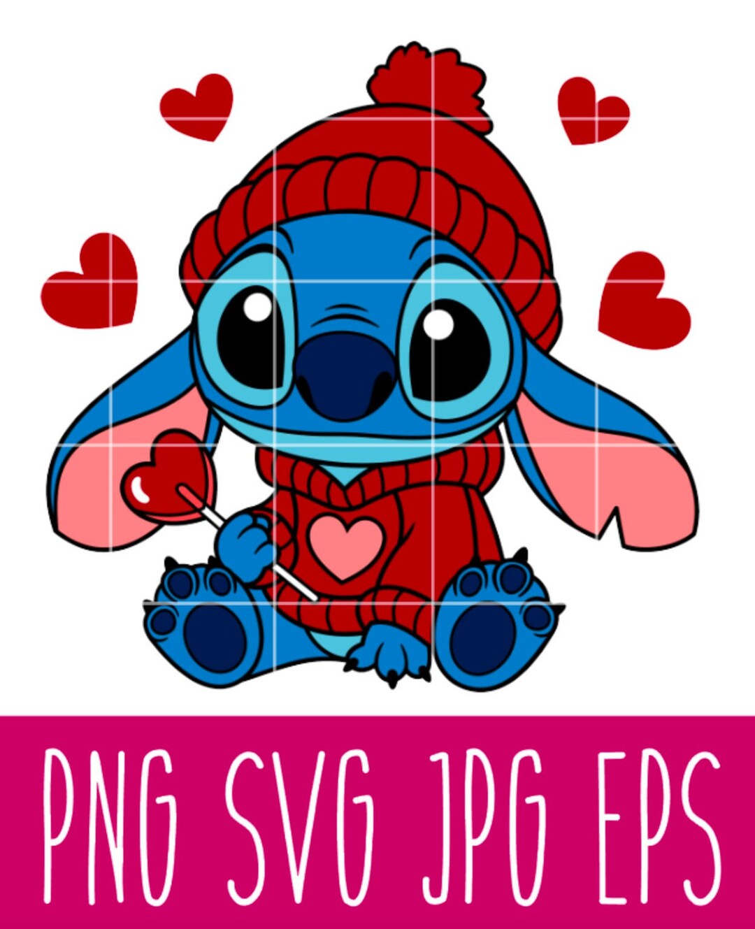 Stitch Valentine Candy Heart Svg Love Svg Valentines Day Svg Cute