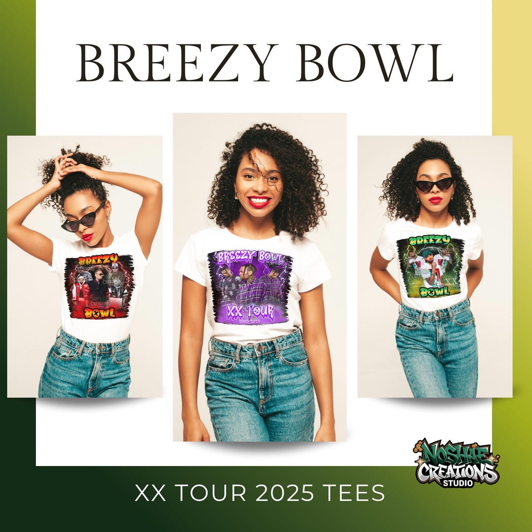 Breezy Bowl XX Tour Inspired PNG Bundle – 3 Lightning Concert Shirt ...