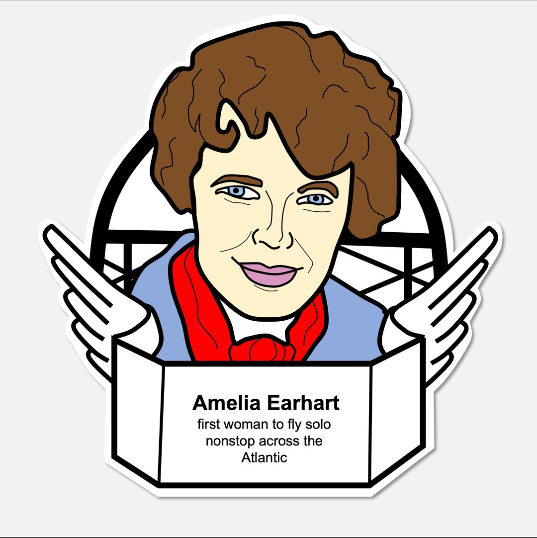 Amelia Earhart Sticker 3" - Etsy