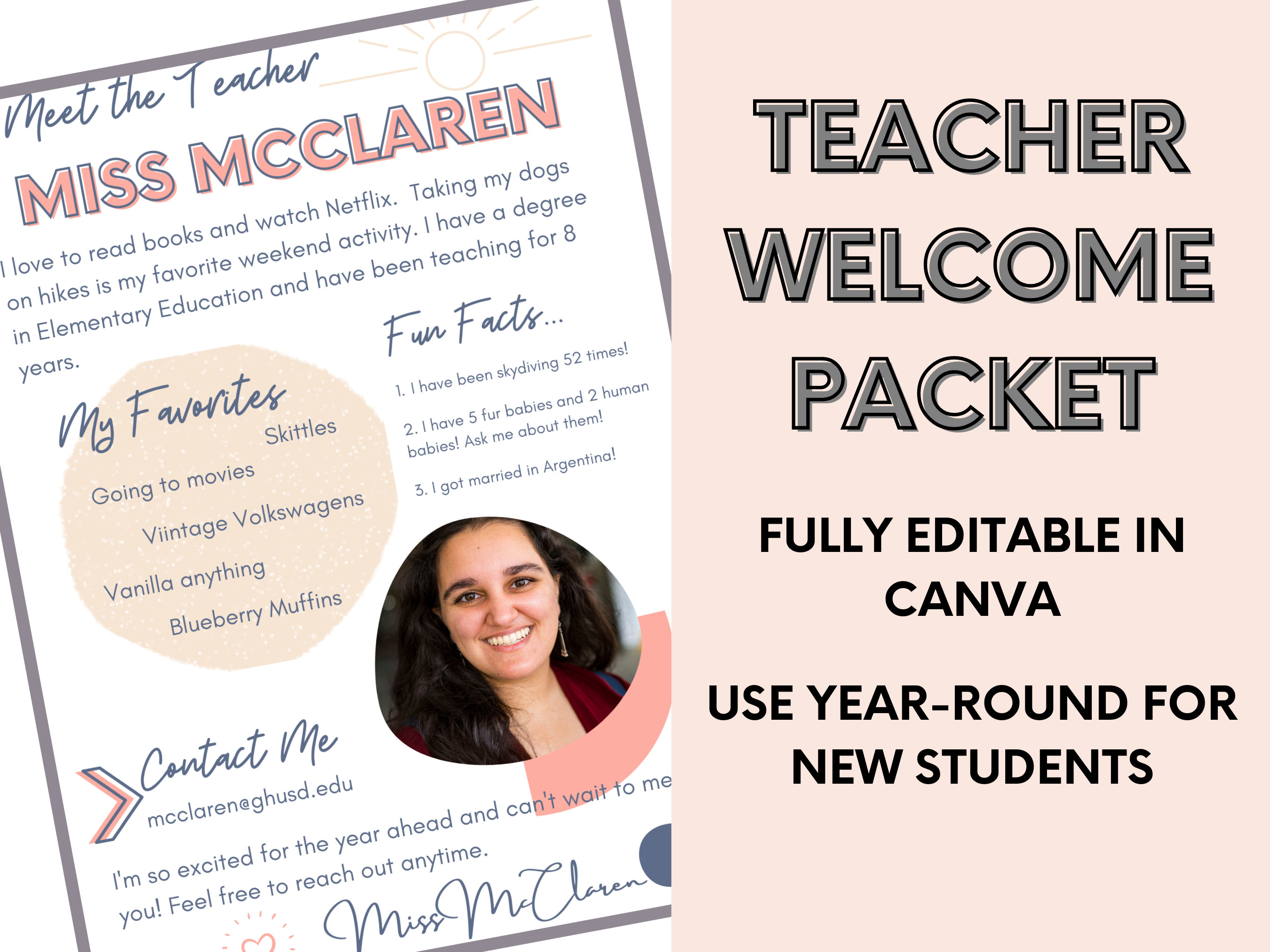 Boho Meet the Teacher Template Meet the Teacher Editable Template Meet ...