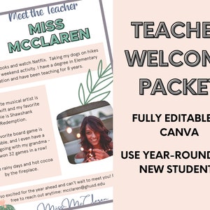 Cactus Meet the Teacher Template | Meet the Teacher Editable Template ...