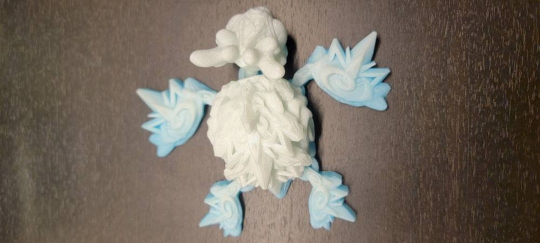 Articulated Snowflake Turtle "snoflurtle" 3D Printed - Etsy