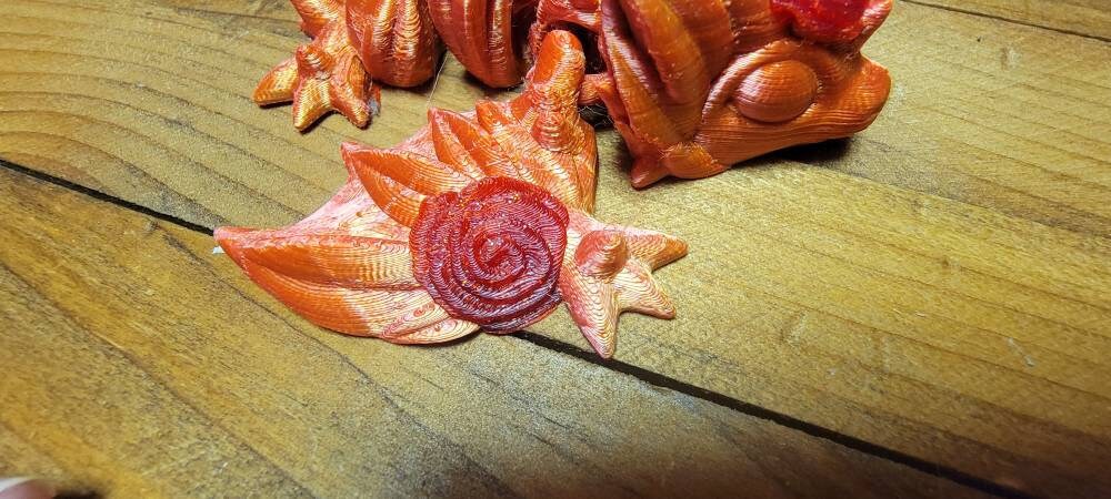 Flexi Tiny Rose Wyvern Dragon 3D Printed - Etsy