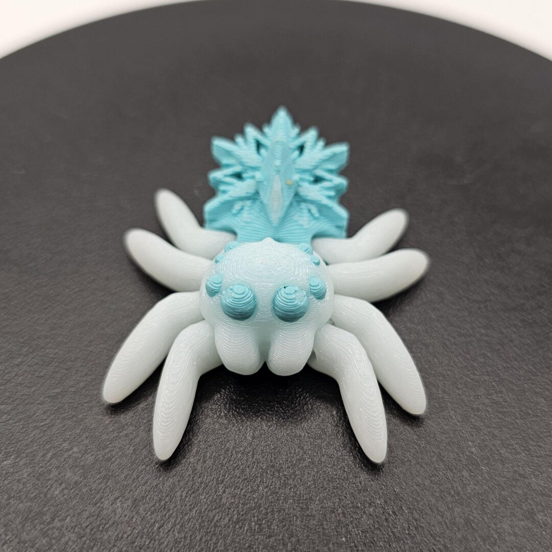 Snowflake Spider Fidget Buddy - 3D Printed Sensory Toy - Icy Winter ...