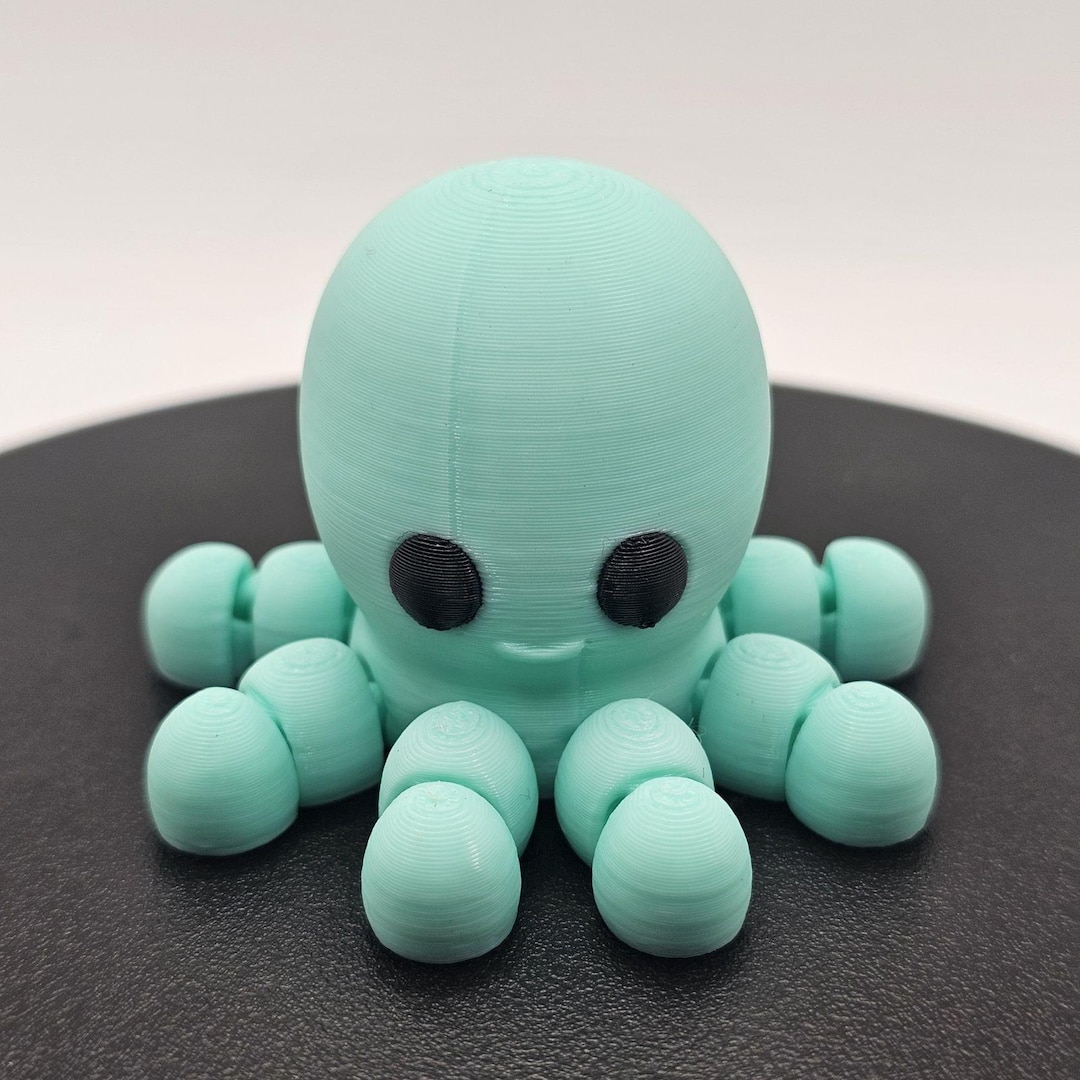 Octopus Fidget Buddy - 3D Printed Articulated Sensory Toy for ASMR ...