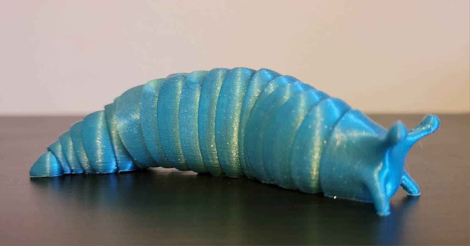 Slug Fidget Toy Articulated Over 50 Color Choices 3D Printed - Etsy
