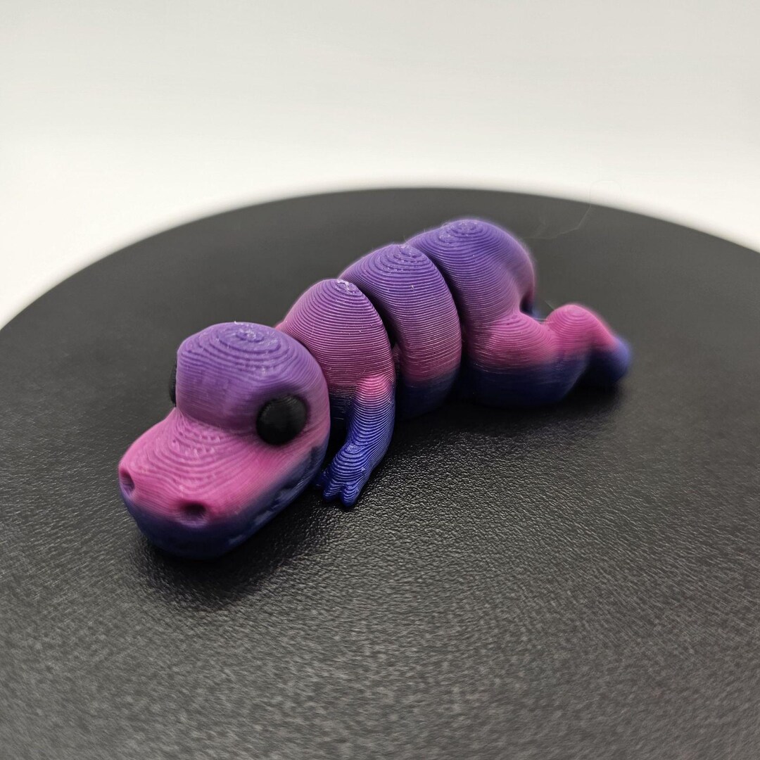 T-rex Fidget Buddy - 3D Printed Articulated Sensory Toy in Pink-purple ...