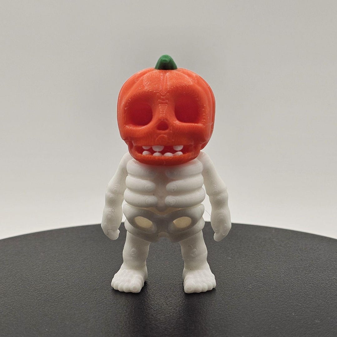 Skeleton Fidget Buddy - Halloween Edition With Pumpkin Head - 3D ...