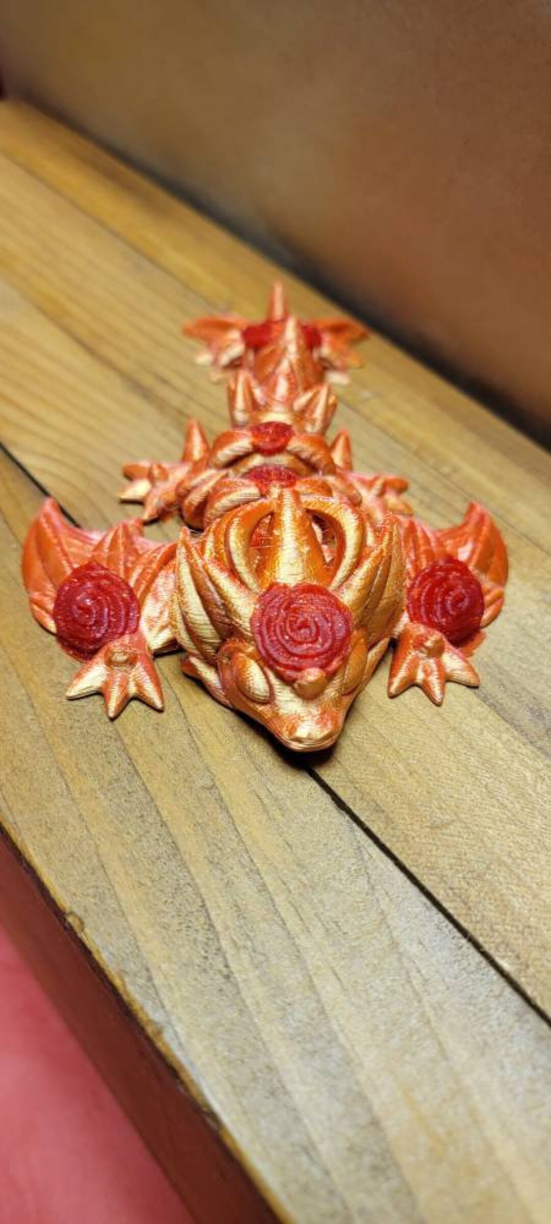 Flexi Tiny Rose Wyvern Dragon 3D Printed - Etsy Canada