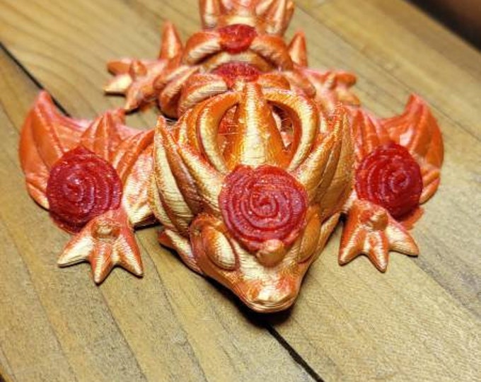 Flexi Tiny Rose Wyvern Dragon 3D Printed - Etsy