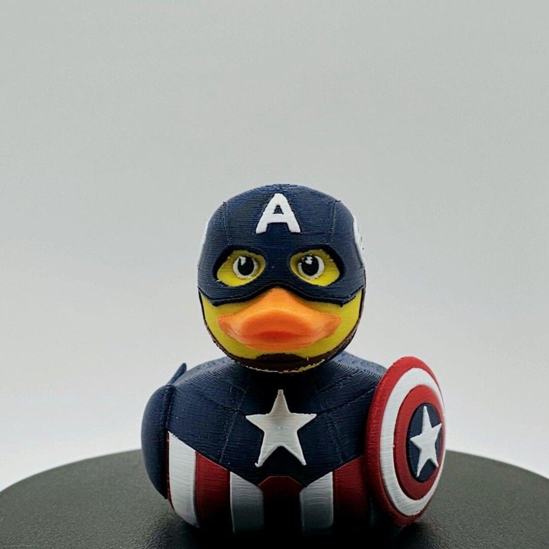 3D Printed Patriotic Hero-inspired Jeep Duck – Superhero Collectible ...